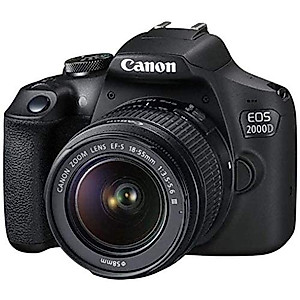 Canon EOS 2000D (Rebel T7) DSLR Camera with EF-S 18-55mm f/3.5-5.6 DC III Lens Accessory Bundle