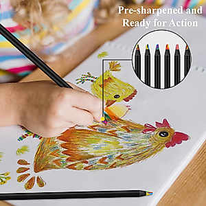 Easter Basket Stuffers for Teens, 12-Color Rainbow Pencils Set, Vibrant Multicolored Drawing Pencils for Adults & Artists, Professional Art Supplies for Coloring Books, Sketching & Illustration.