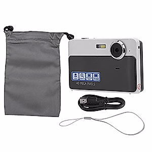 PUSOKEI Digital Camera for Kids, Small Digital Camera with 16x HD Digital Zoom 32GB, 2.4 Inch IPS Screen Mini Video USB Rechargeable Camera(Black)