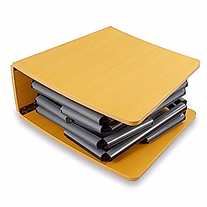 QOMOLANGMA 3-Layer Spiral Twister Tower Portable Counter Display Stand Exhibition Counter Stand Trade Show Display with Columns Banner (White, Graphic Included)