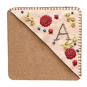 AZURAOKEY Cute Flower Letter Embroidery Bookmarks, Felt Triangle Bookmark, Hand Felt Page Number Decorative Book Label Letter Bookmarks for Reading Lovers Meaningful Gift