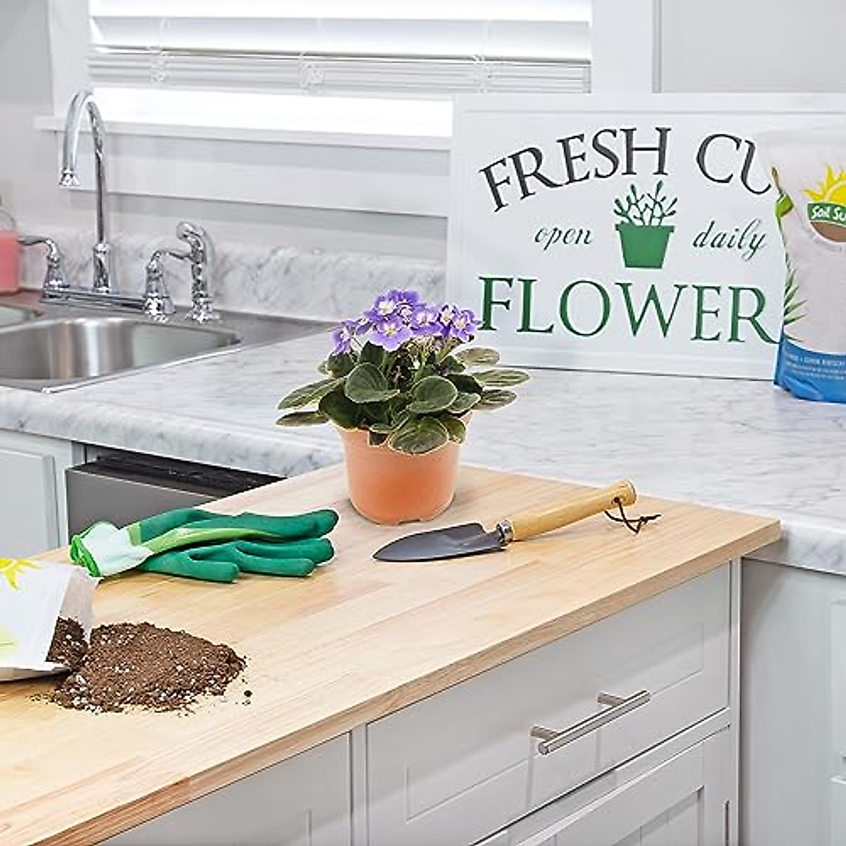 African Violet Potting Soil Mix (8 Quarts), Custom Hand Blended Soil Additive for Indoor Plants