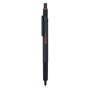 rOtring 600 Ballpoint Pen, Medium Point, Black Ink, Black Barrel, Refillable