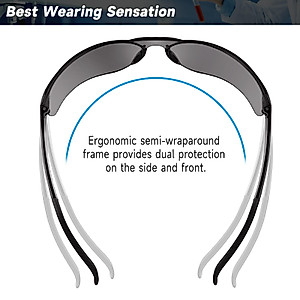 Salfboy Safety Glasses ANSI Z87.1 Scratch Resistant Glasses for Women Man Lab Goggles Eye Protection