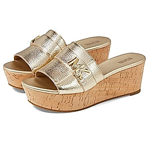 Michael Kors Jilly Platform Slide Pale Gold 9.5 M
