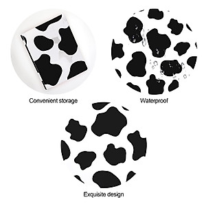 PHOGARY Cow Print Party Tablecloth (3pcs), Farm Animal Theme Barnyard Party Supplies for Picnics Disposable Plastic Rectangular Table Cover Baby Shower Kids Boys Girls Birthday