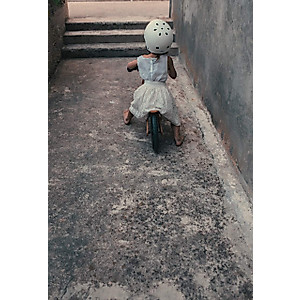 Kinderfeets Helmet - Adjustable Fit Dial Helmet for Toddlers and Kids | Customizable Fit Pads and Pinch-Saver Padded Chin Strap | PVC Shell for Optimal Head Protection (White)