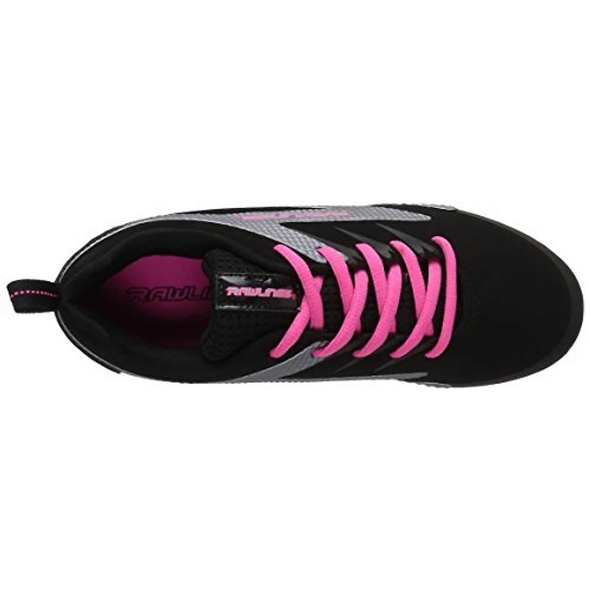 Rawlings Girl's Capture Baseball Shoe, Black/Pink, 3.0 M US Little Kid