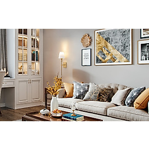 Wall Sconces Battery Operated Set of 2,Gold Rechargeable Wireless Wall Lights Fixture,Indoor Battery Wall Sconce with Remote Dimmable 10 Colors Modes,for Bedroom,Apartment,Farmhouse (Gold)