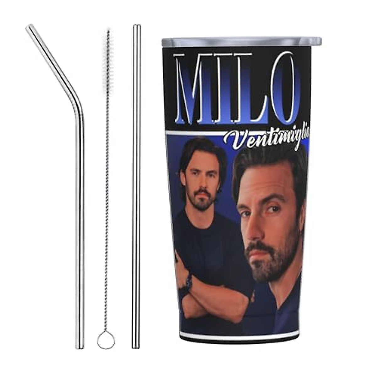 OAEWRE Milo Actors Ventimiglia Stainless Steel Mug Insulated Tumbler Coffee Mugs with Lids and Straw Double Wall Vacuum Cup 20oz
