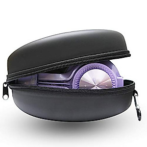 BASEMAN Universal Headphone Case Bag - Portable, Hard EVA Shell Storage Travel Carrying Case Bag for Over-Ear and On-Ear Headphones - Black