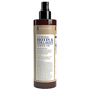 Joanne Jones Thickening Biotin & Collagen Leave-In Conditioner, 8-fl oz Spray Bottle, Boost Moisture and Shine for All Hair Types