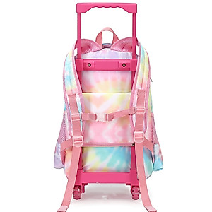 CAMTOP Rolling Backpack With Matching Lunch Bag Kids Luggage Carry On Girls Boys School Bookbags Wheeled Backpack Set