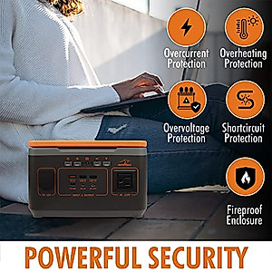 Portable Power Station - Muliti-Functional High Output Lithium Charging Bank with 110 AC output/ 12V DC - Includes Wireless Charger 3x USB Ports - LCD Display - 3 LED Modes - 300W Battery Backup