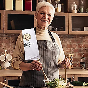 Homento Funny Kitchen Towels-Golden Inspired Gifts for Women,Golden Merchandise Towels Set,Funny Novelty Hand Towels for Girls Night-Unique Birthday Gift for Mom Best Friend,House Warming Gifts Idea