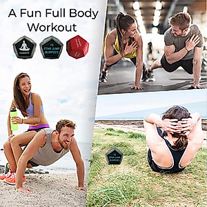 EUKK Yoga Exercise Dice, 12 Sided Fitness Dice Home Gym Equipment, PU Workout Dice for Full Body Workouts – Includes Yoga Dice
