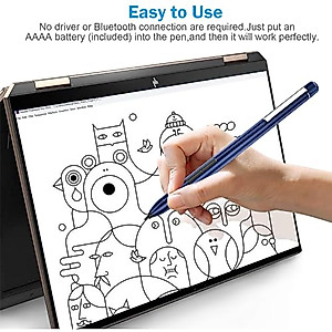 Stylus Pen for HP Envy x360 Touchscreen Laptop Pencil, HP Envy x360 15-bp0,x360 15-cn0,X2 12-e0xx,X2 12g0xx;HP Spectre x360 13-ac0xx 15-blxxx, HP Pavilion x360 11m-ad0 14M-ba0 14-cd0 15-br0