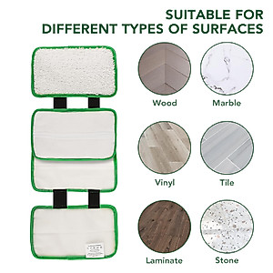 Mop Pads Replacement Compatible with Shark Sonic Duo Hardwood Floor Cleaner - Reusable and Washable Mop Cloth Refill (2 Pack)