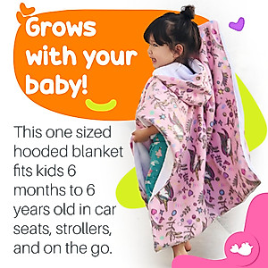 Birdy Boutique Car Seat Poncho for Kids – Safe to Use Over Seat Belts – Reversible Warm and Cozy Blanket – Easy on Easy Off and Doesn’t Impact Car Seat Performance – Unicorn – One Size