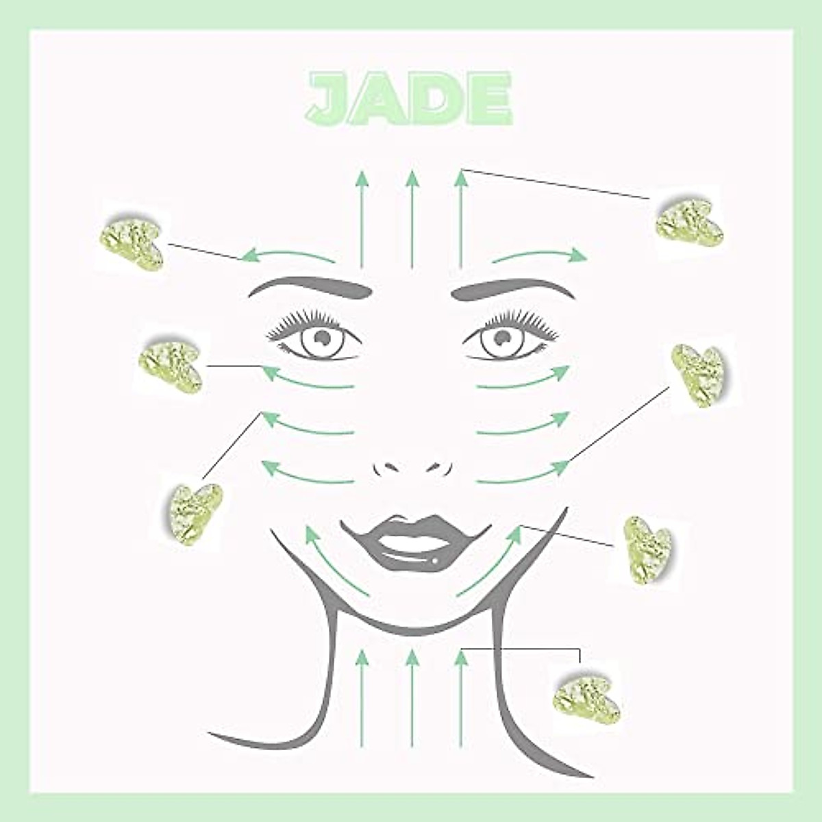Face Roller Natural Jade Roller For Face - Gua Sha Facial Tool - Aging Wrinkles,Puffiness Facial Skin Care Product Massager - Premium Authentic Jade Stone (Jade Roller+Gua Sha)
