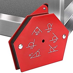 FTVOGUE Welding Holder Multi-angle Six Sides Magnet Stand Arrows Magnetic Welder Fixing Tool 30°60°45°75°90°135°(50LBS)