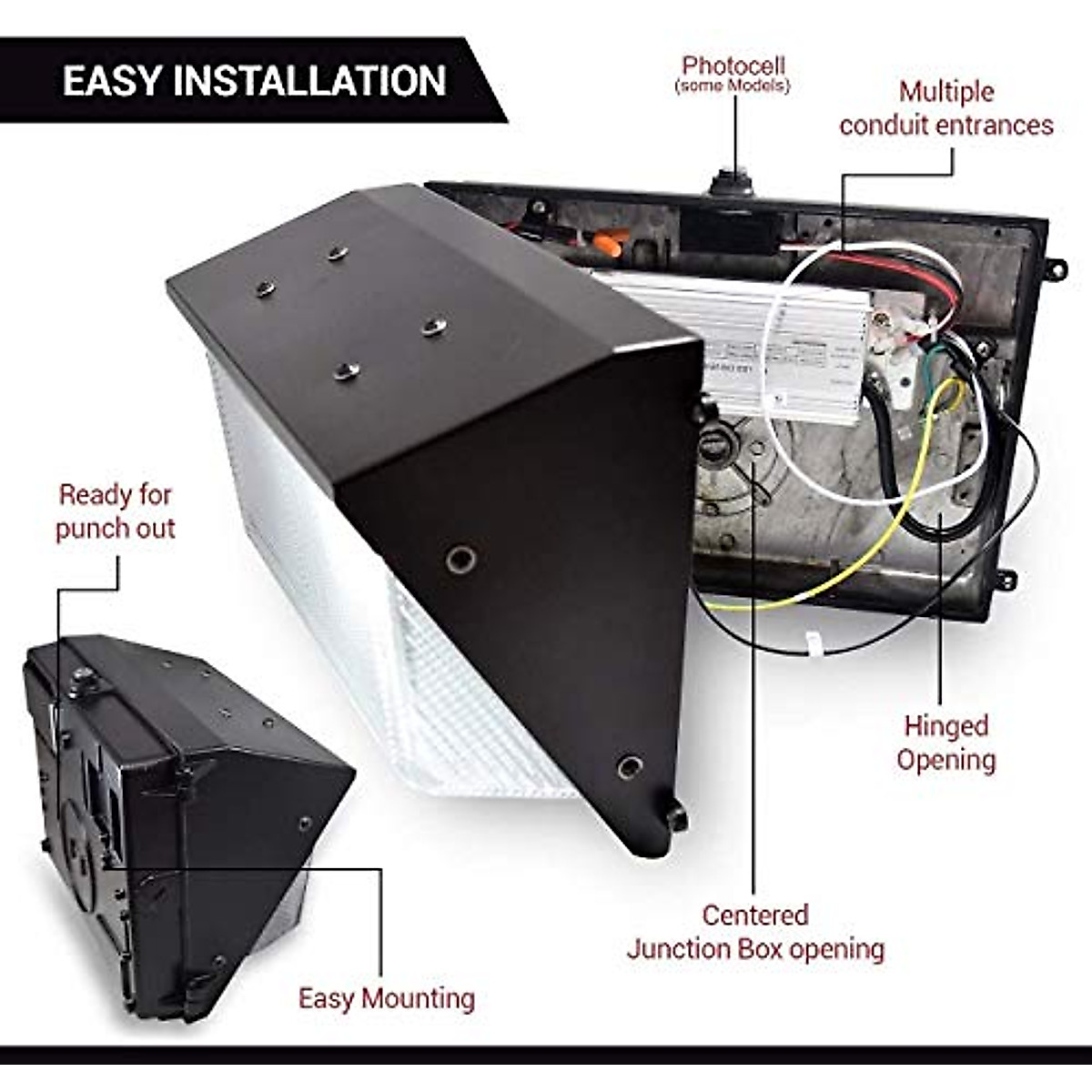 200 Watt LED Wall Pack Light - 26,000 Lumens - Durado II series LED wall Light - Semi Cut off - High Efficiency 135 Lumen to Watt- DLC Premium Listed - Wall Pack LED - 5000K Bright White – DLC Premium