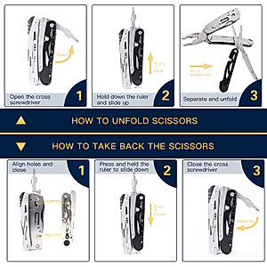 Gifts for Christmas, Multi Tool , 14 in 1 Stainless Steel Portable Multifunction Pliers with Nylon Sheath for Men Women