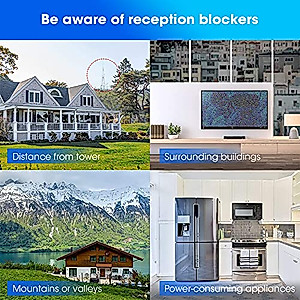 Chaowei Indoor Amplified Digital HDTV Antenna with External Signal Amplified Booster-Leaf TV Antenna 120 Miles Range-16.5feet Long Coaxial Cable