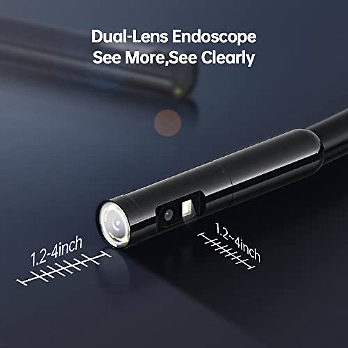 50FT Endoscope Borescope, Teslong Dual Lens Sewer Inspection Camera with 4.5'' Screen, Waterproof Snake Cable, LED Lights, 1080P Fiber Optic Scope Camera for Home Wall Duct Drain Pipe Plumbing