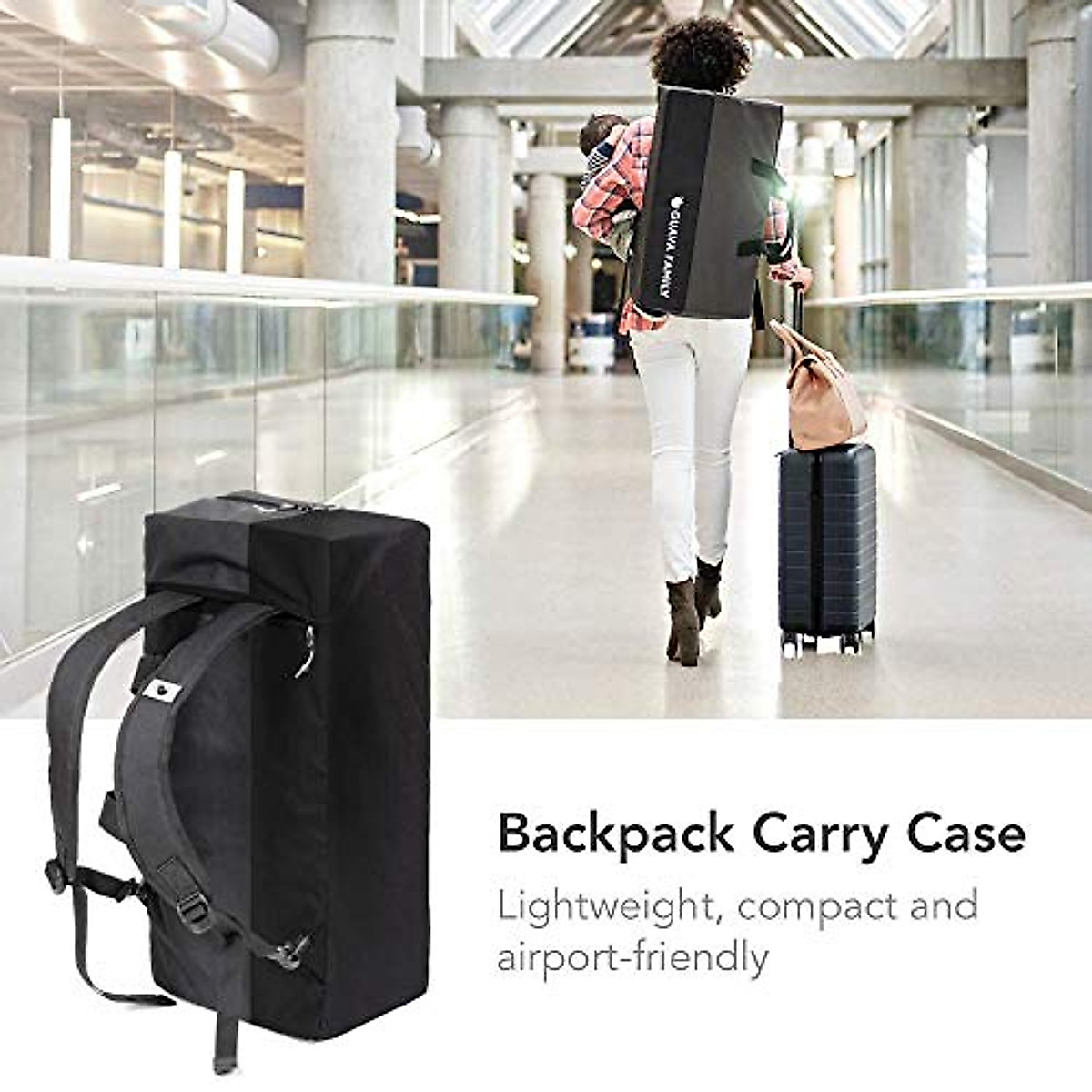 Lotus Travel Crib - Backpack Portable, Lightweight, Easy to Pack Play-Yard with Comfortable Mattress - Certified Baby Safe