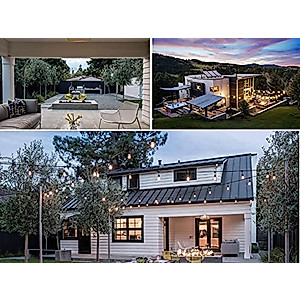 hotNcold Solar String Lights, 15 LED Outdoor Light Bulbs Solar String Light Vintage Waterproof Heavy Duty Solar Lights 44 Ft for Garden Yard Deck Warm White