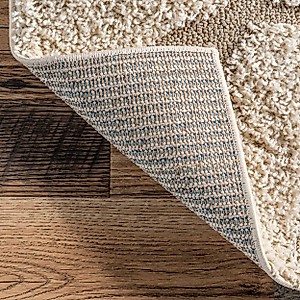 nuLOOM Maisha Contemporary Shag Area Rug, 8x10, Cream