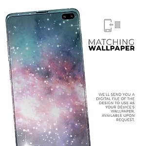 DesignSkinz Colorful Neon Space Nebula Protective Vinyl Decal Wrap Skin Cover Compatible with The Samsung Galaxy S20 (Screen Trim & Back Glass Skin)