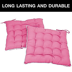 Sun-Ray Patio Premier Seat Cushion with Flame Retardant Filling, Pink 2 Count