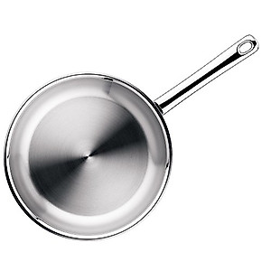 WMF Frying pan uncoated Ø 20cm Profi Made in Germany Pouring Rim Stainless Steel Handle Cromargan Stainless Steel Suitable for Induction Dishwasher-Safe