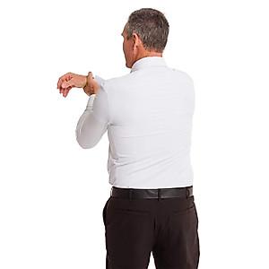 TRUWEAR Phenom Classic White Long Sleeve Men's Performance Fabric Dress Shirt