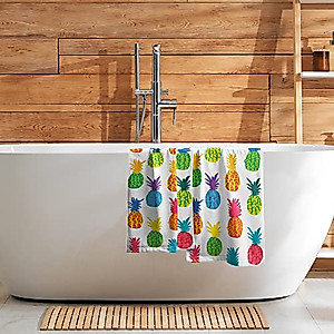 Giwawa Pineapple Fruit Soft Highly Absorbent Hand Towel 2 Pack,Tropic Summer Fruit Towels Multipurpose Bathroom Bath Kitchen 14.4 x 28.3 Inch Fingertip Towel,for Kitchen,Beach,Gym,Swim