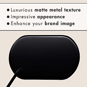 Embagol Lash Mirror Extra Large Makeup Mirror for Eyelash Extensions Detachable Stainless Steel Square Round Lash Extension Accessories(Black)