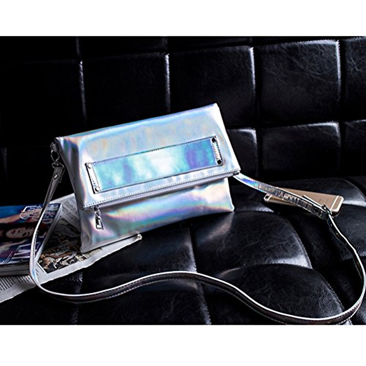 EBTOYS Crossbody Shoulder Bag Handbag Clutch Bag Holographic PU bag for Women Girls
