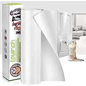 Lovinch [Thickened Vinyl] Cat Scratch Furniture Protector, Clear Couch Protector for Cat, Anti Cat Scratching Deterrent Tape, Pet Training Tape from Scratching Furniture Couch Door – [120" X 10.4"]