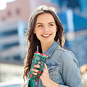 7 Pieces Christmas Coffee Sleeve Cup Reusable Iced Coffee Sleeve Insulator for Drinks Xmas Sleeve Mugs Cover Holders Santa Coffee Sleeve Tumbler Gift for 30 oz Cold Hot Beverages Milk Water