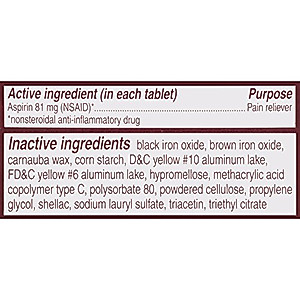 Aspirin Regimen Bayer, 81mg Enteric Coated Tablets, Pain Reliever/Fever Reducer, 200 Count