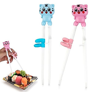 2 Pairs Training Chopsticks for Beginners, Learning Chopsticks Helper Cute Animal Training Chopsticks Practice Chopstick Trainer for Adults