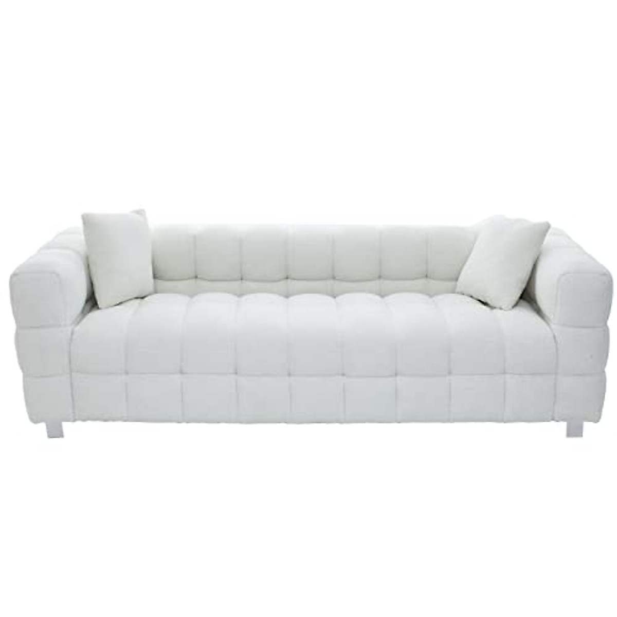 Akrenar 82" Modern Oversized Sofa, Sofas with Two Pillows, Couches for Living Room, Bedroom,Beige