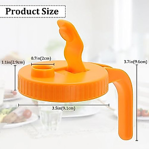 Dexspoeny Wide Mouth Mason Jar Lids - Pour Spout Flip Cap Lids for Leak Proof Airtight Seal Airtight for Drinking, Salad Dressing & Food Storage - 5 Pack (Glass Mason Jar Pitcher Not Included)