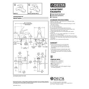 DELTA FAUCET B510LF, 4.25 x 6.13 x 4.25 inches, Chrome