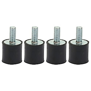 4PCS M3/M5/M6 Rubber Studs Shock Absorber Anti-Vibration Isolator Mounts,Rubber Mount for Pump,Generator,Engine,Compressor, Motors(VD15*15 M5*12)