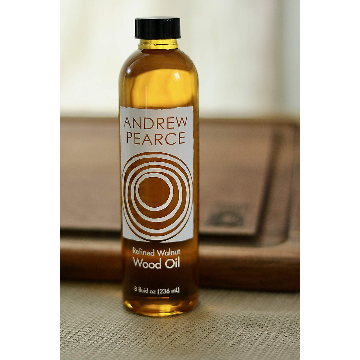 Andrew Pearce Premium Walnut Wood Oil Bowl Conditioner 8oz - Wooden Bowl and Cutting Board Oil