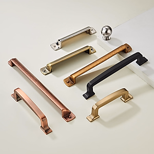 CABDM 10 Pack 1 Inch Vintage Ball Champagne Bronze Cabinet Knobs Kitchen Cabinet Hardware Satin Brass Drawer Knobs Pulls for Drawers.