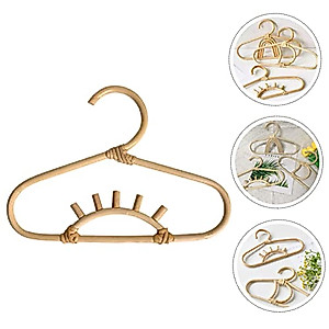 CIYODO Baby Hangers Baby Hangers Rattan Wall Shelf Hanger Kids Nursery Clo Rattan Clothing Toddler for Dress Shirt Infant Decorative Kid Clothes Baby's Baby Organizer Kids Hangers Kids Hangers
